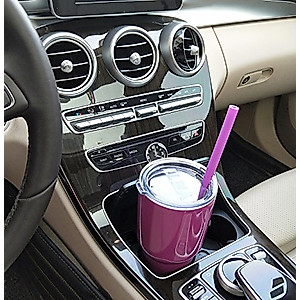 ALINK Reusable Silicone Straws, 10.5” Long Skinny Tumbler Replacement Straws for 20 oz 30 oz Yeti/Rtic/Tervis/Ninja/Ozark Trail/Aladdin/Mason Jar, Set of 6 with Cleaning Brush