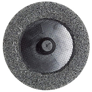 Benchmark Abrasives 2" Quick Change Silicon Carbide Non-Woven Surface Preparation Wheels for Sanding Polishing Paint Removal, Male R-Type Backing, Die Grinder Discs (10 Pack) - (Grey)