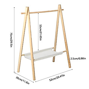 awagas Dress Up Storage, Small Clothes Rack, Baby Clothes Rack, Baby Clothing Rack, Kids Clothing Rack with Storage Shelf, Pet Clothes Rack, Garment Rack with 6Pcs Pearl Hangers for Baby Pets Dolls