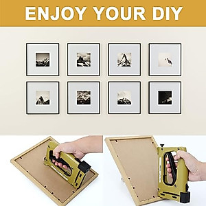 GYKLE Point Driver Framing Tool, Flexible Point Gun Tacker, Lightweight Metal Picture Framing Tool with 1000 Points for Artist Framing Paintings and Pictures