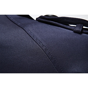 Maiyifu-GJ Men's Double Breasted Trench Coat Stylish Slim Fit Mid Long Belted Windbreaker Lapel Military Jacket with Belt (Dark Blue,XX-Large)