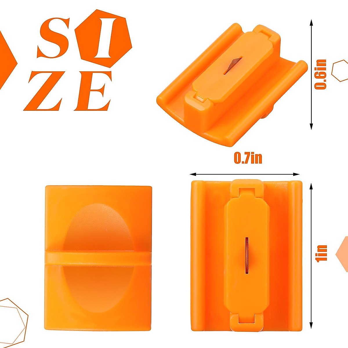 Leriton 10 Pcs A5 Paper Cutter Replacement Blades Paper Cutting Replacement Blades Paper Trimmer Blade Scrapbook Paper Trimmer Blades Refill for A5 Paper Trimmer (Orange)