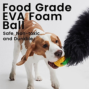 HOWGO Dog Rope Toy,Dog Bungee Chaser Toy 100% Sheepskin,Sheep Smell Tug Toy for All Breeds (Purple, Large)