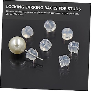 400 Pcs DIY Jewelry Findings DIY Earrings Plug Earring Backs Safety Earrings Stoppers Ear Jewelry Back Locking Earring Stopper Earrings Backs for Women Locking Earring Plug