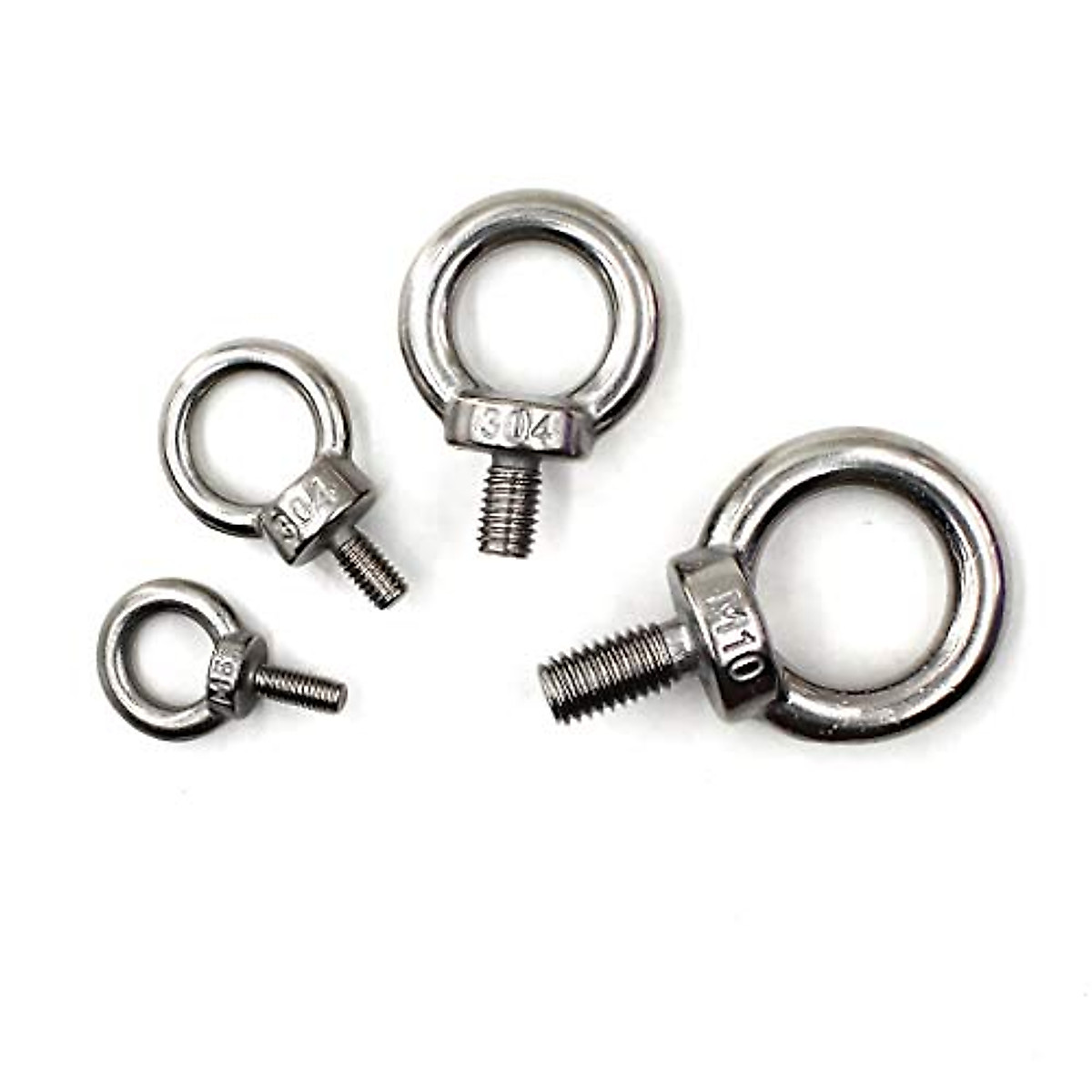 M3 Eye Bolt 304 Stainless Steel Heavy Duty Lifting Ring Bolt Screws Pack of 20