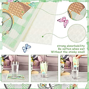 Rtteri 6 Pcs Spring Swedish Kitchen Dishcloths Spring Kitchen Dishcloths Reusable Dishcloths Floral Bike Gnome Kitchen Cloths Absorbent Dish Rags Farmhouse Housewarming Gift for Home Decoration