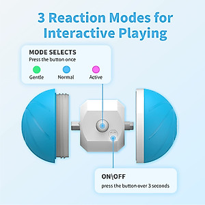 Cheerble Interactive Dog Toy Automatic Moving Ball, Wicked Ball for Big Dog (Not for Aggressive Chewers), Smart Robotic Indoor Outdoor Pet Toy, USB Rechargeable Toy for Medium Large Dogs