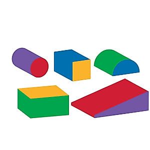 Climb and Crawl Activity Play Set - Climbing Foam Shape Toy for Toddlers 5 Piece Soft Zone Climbing Blocks, Safe Indoor Crawling Gym Equipment for Toddler, Infant, Baby Waterproof and Easy to Clean