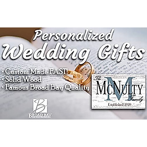 Family Name Sign PERSONALIZED Wedding Gift For Couple Monogram Established Custom Wall Decor EST. Date