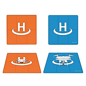 VCUTECH Drone Landing Pad Weighted 25 inch(65cm) for DJI Mini 3 Pro Accessories, Mavic 3, Mavic Air 2/2S, DJI Mini 2 Accessories, DJI FPV Drone, DJI Avata Fly More Kit Drone Accessories (Blue)