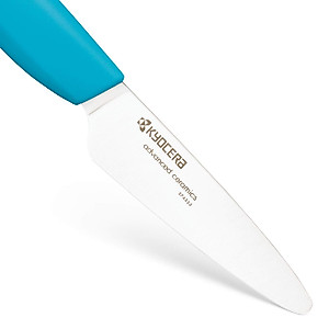 Kyocera Advanced Ceramic Revolution Series 3-inch Paring Knife, Blue Handle, White Blade