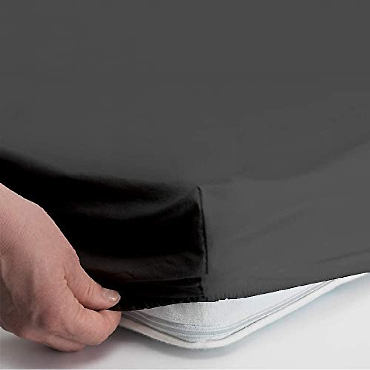 Cot Sheets 30" x 80" Set - Sheets for Camp Bunk Bed - Cot Size Mattress Sheets Fitted for Narrow Twin/RV's Bunk/Cot Size/Guest Bed/Army Cot - 4 PCs Cotton Bed Sheets Fit Upto 8" Deep (Dark Grey)