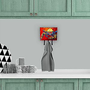 Caroline's Treasures MW1208TH68 Bring it on Crab in Red Leash or Key Holder, Wall Hooks, Key Hooks Holder, Coat Rack Wall Mount, Coat Hooks, Hooks for Hanging Keys, Towels, Aprons, Leashes,