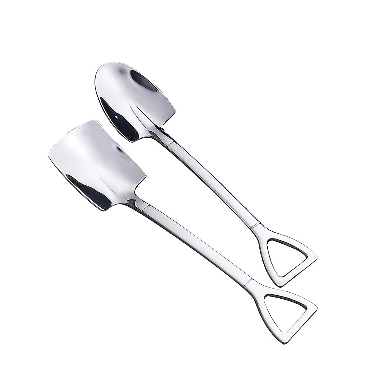 coffee spoon dessert spoon,tea spoon,portable soup spoon,ice cream scoop,yogurt spoon cake spoon,silverware stirring mini gift bag,stainless steel shovel fruit spoon 2 piece