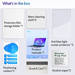 Peslv 3-Pack Anti Blue Light Screen Protector for MacBook Air 15 Inch(2023-2024, M2 M3)-A2941 A3114, 15.3" Mac Laptop Glare Filter Uv Blocker Shield Cover Eye Protection Film