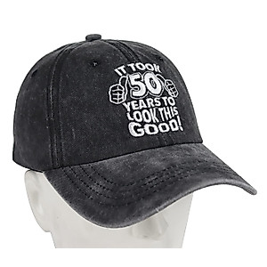 SHANVANKE 50th Birthday Gifts for Women Men, Limited Edition 1974 Hat, Adjustable Cotton Embroidered 50 Year Old Party Decorations Baseball Cap, Funny Gifts for Dad Mom Wife Husband Friends