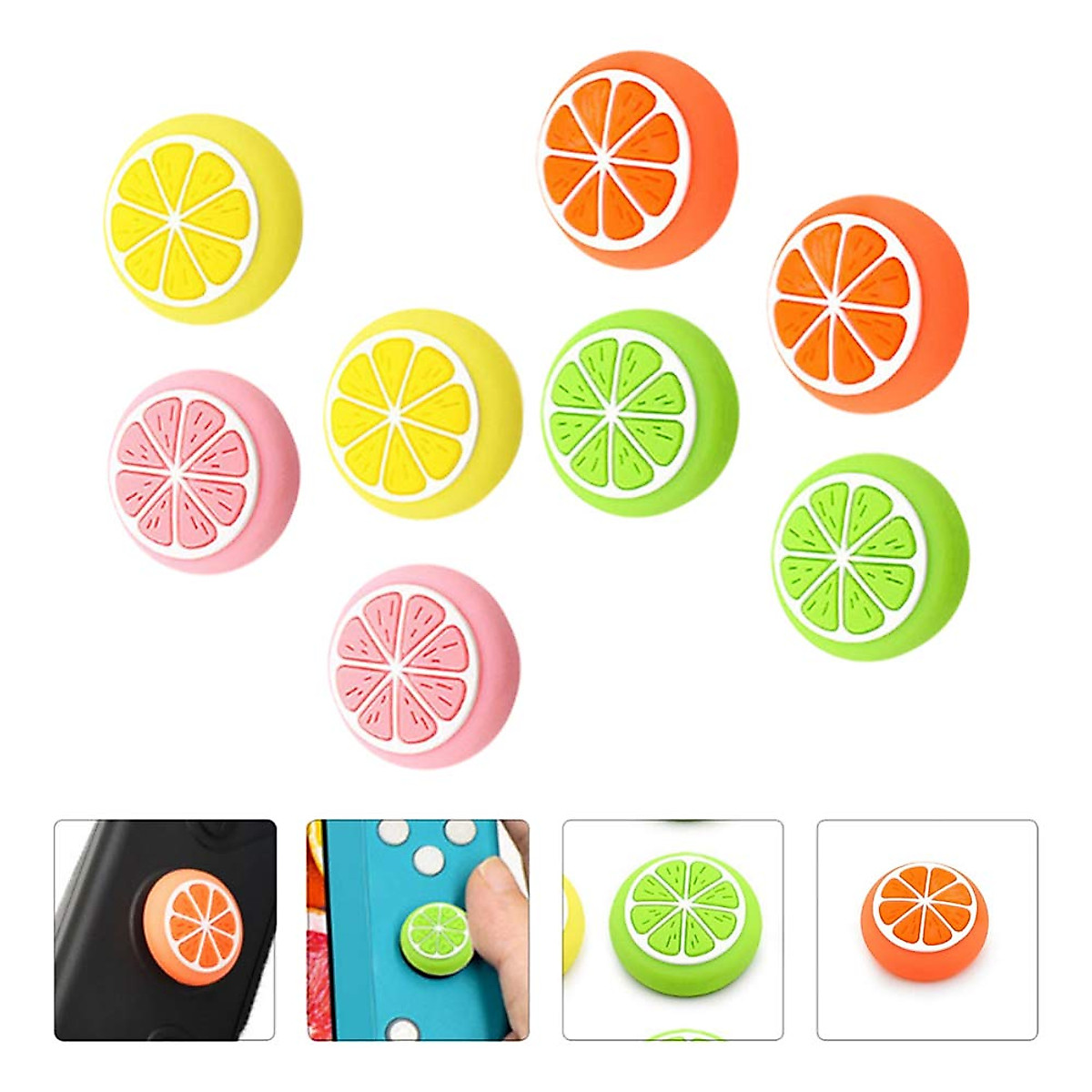 8pcs Handle Button Cap Joystick Grip Button Cover Joystick Caps for Joystick Cover Joystick Grip Button Cap Thumb Stick Cap Joystick Thumb Grip Joystick Protective Caps