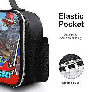 SCGOLD Anime Backpacks Sets, Cartoon Animal Laptop Backpack Daypack 3D Printed Schoolbag 3 piece for Girls Boys Teens Elementary Middle School Bookbag Combo Set with Lunch Box and Pencil Bag, Red