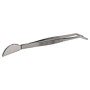 AUHX Bonsai Tweezers Tools, Bonsai Tweezers Wearresistant Stainless Steel Ergonomic Handle for Loosening Soil (Bent)