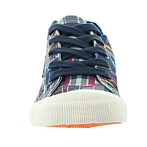 Rocket Dog Women's Jazzin Bridger Patchwork Cotton Sneaker, Blue Multi, 6.5