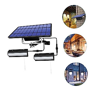 DOITOOL 1 Set Solar Wall Light Solar Lights Solar Powered Lights Outdoor Sconce Lights Indoor Solar Charging Solar Light Outdoor Sconce LED Solar Light Black LED Abs