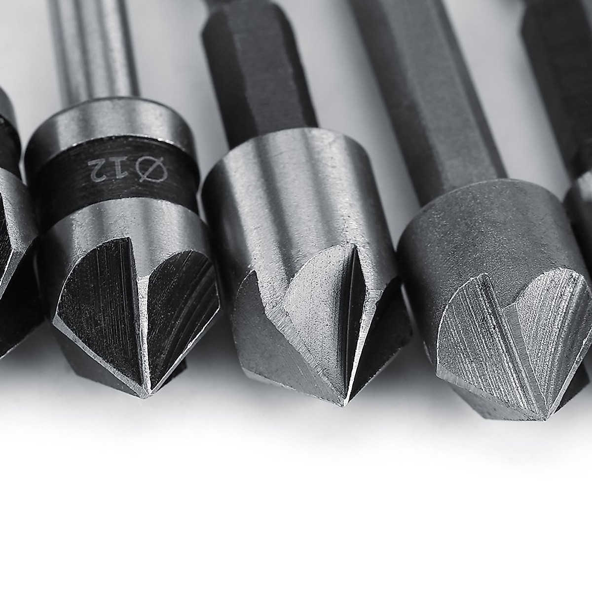 【𝐄𝐚𝐬𝐭𝐞𝐫 𝐏𝐫𝐨𝐦𝐨𝐭𝐢𝐨𝐧】 Countersink Drill Bit Set, 5 Pcs/Set High Speed Steel Industrial Countersink Drill 5 Flutes Woodworking Chamfering Cutter