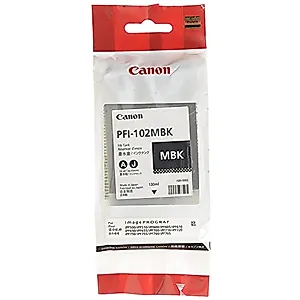 Canon 0894B001AA OEM Ink - (PFI-102MBK) iPF 500 600 605 610 700 710 720 750 755 Matte Black Ink Tank