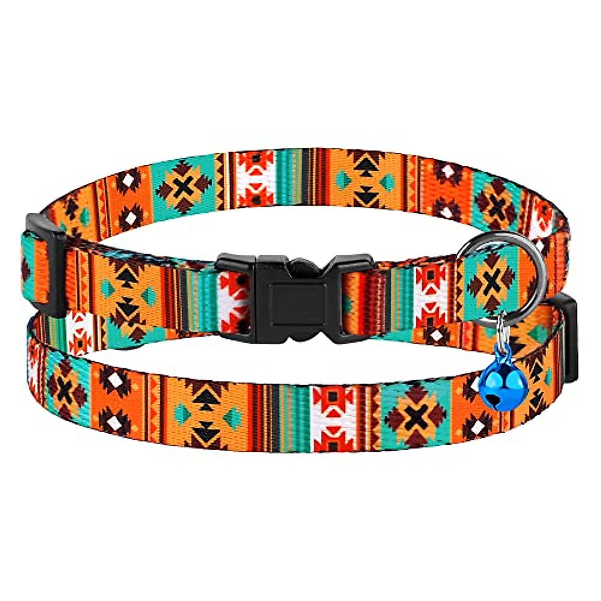 Cat Collar Breakaway 2PCS Adjustable Pattern Tribal Aztec Southwest Safety Pet Collars for Cats Kitten (Tribal + Southwest)