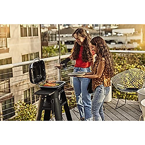 Weber Lumin Compact Outdoor Electric Barbecue Grill, Blue - Great Small Spaces such as Patios, Balconies, and Decks, Portable and Convenient