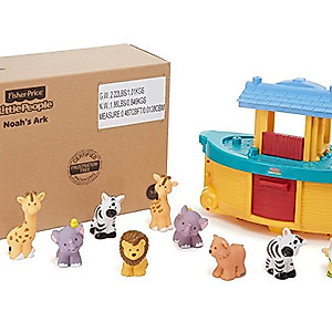 Fisher-Price Little People Noah's Ark playset with 9 figures for toddler and preschool pretend play ages 1 to 5 years
