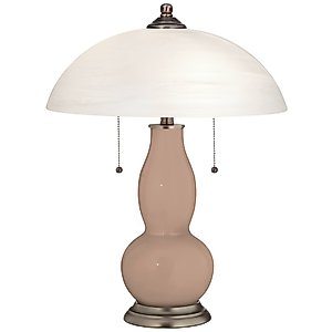 Color + Plus Redend Point Gourd-Shaped Table Lamp with Alabaster Shade