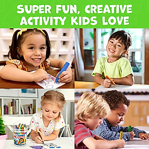 Jumbo Crayons For Toddlers 1-3 - 16pc Toddler Crayons For Kids Ages 4-8 1-3 2-4 - Easter Basket Essentials With Printed & PDF Color Sheets - Non Toxic, Washable Easter Basket Stuffers For Toddlers