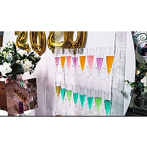 Wine Glass Rack|Stemware Holder|Acrylic 2 pieces Wine Glass Organizer Glasses Storage Hanger for Bar Kitchen (Clear)