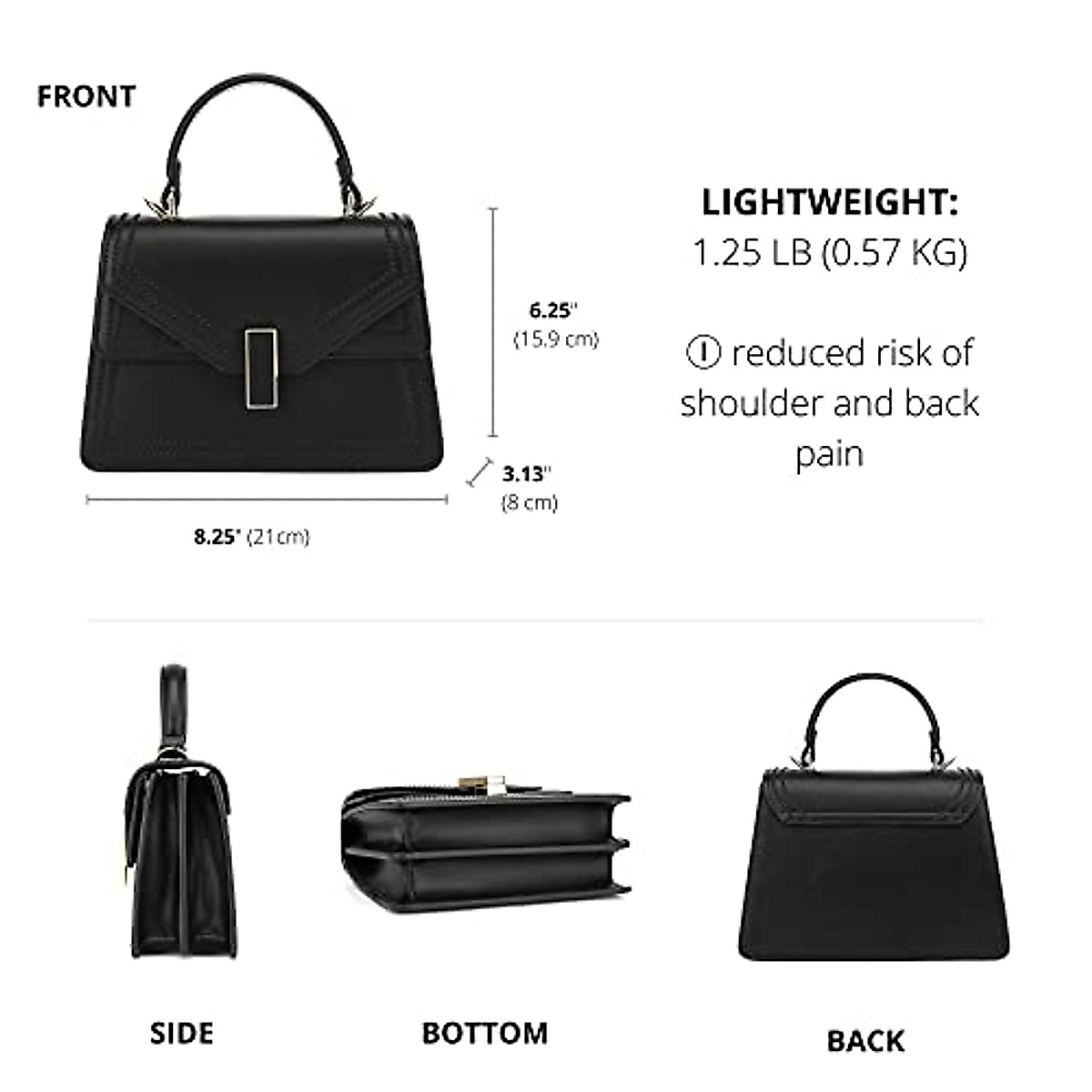 Scarleton Top Handle Satchel Purses for Women, Shoulder Bag Purse, Crossbody Bags for Women, Handbags for Women Mini, H208301A - Black