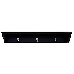 Kiera Grace Contemporary Floating-Shelves, Black