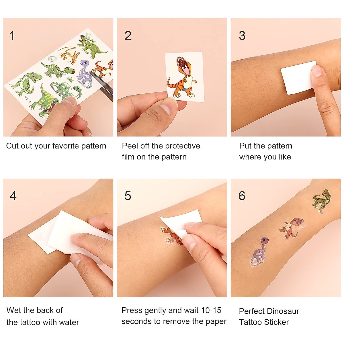 SAVITA 20 Sheets Kids Temporary Tattoos, Luminous Dinosaur Tattoo Stickers Waterproof Cartoon Fake Tattoos for Kids Toddlers Boys Dinosaur Birthday Party Favors Supplies