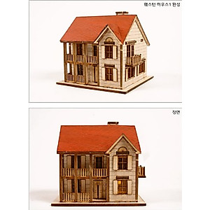 DESKTOP Wooden Model Kit Western House 1 by Young Modeler
