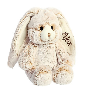 The Trendy Turtle Personalized Spring Easter Bunny - Mopsy Tan Plush Mini Stuffed Animal Keepsake with Custom Name