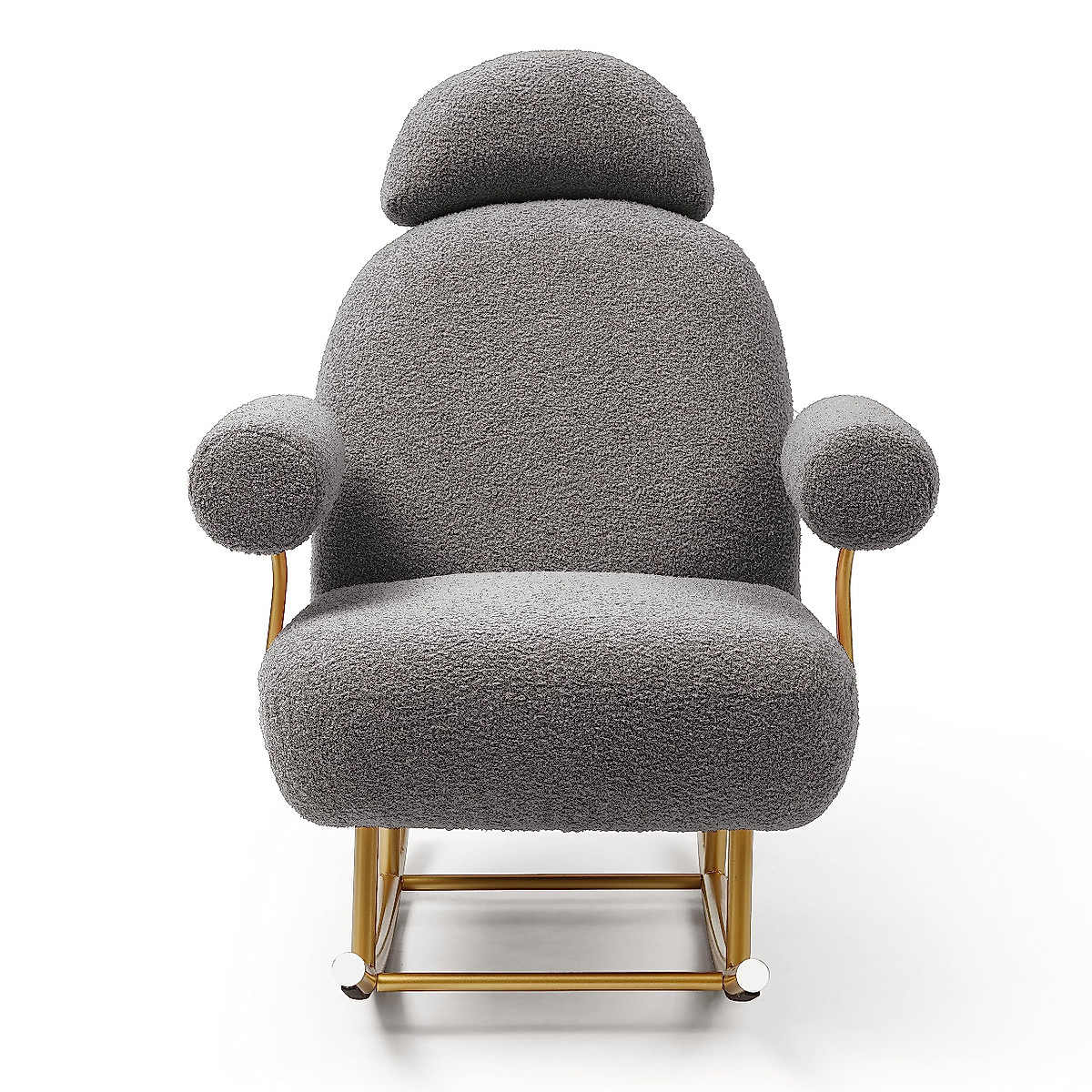 Morhome Nursery Chairs Indoor Rocking Armchair with Side Pocket for Living, Bedroom, Baby Room, E-Beige Style