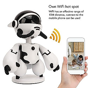 Robot Cameras for Home Security, 1080P Pan Tilt Camera with Phone App, Night Vision, Motion Detection, Auto Tracking, 24 Hour Security Guard, Large Capacity Battery, Powerful Lens