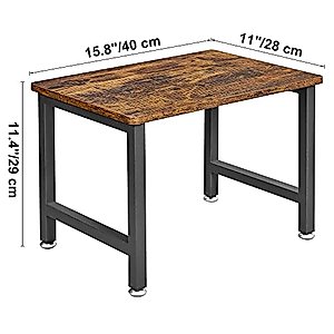 HOMCENES Narrow Console Table with 2 Support Bar and Desktop Printer Stand Bundle, Thin Entryway Table, Small Sofa Table, Industrial Couch Table, Under Desk Printer Table Rack