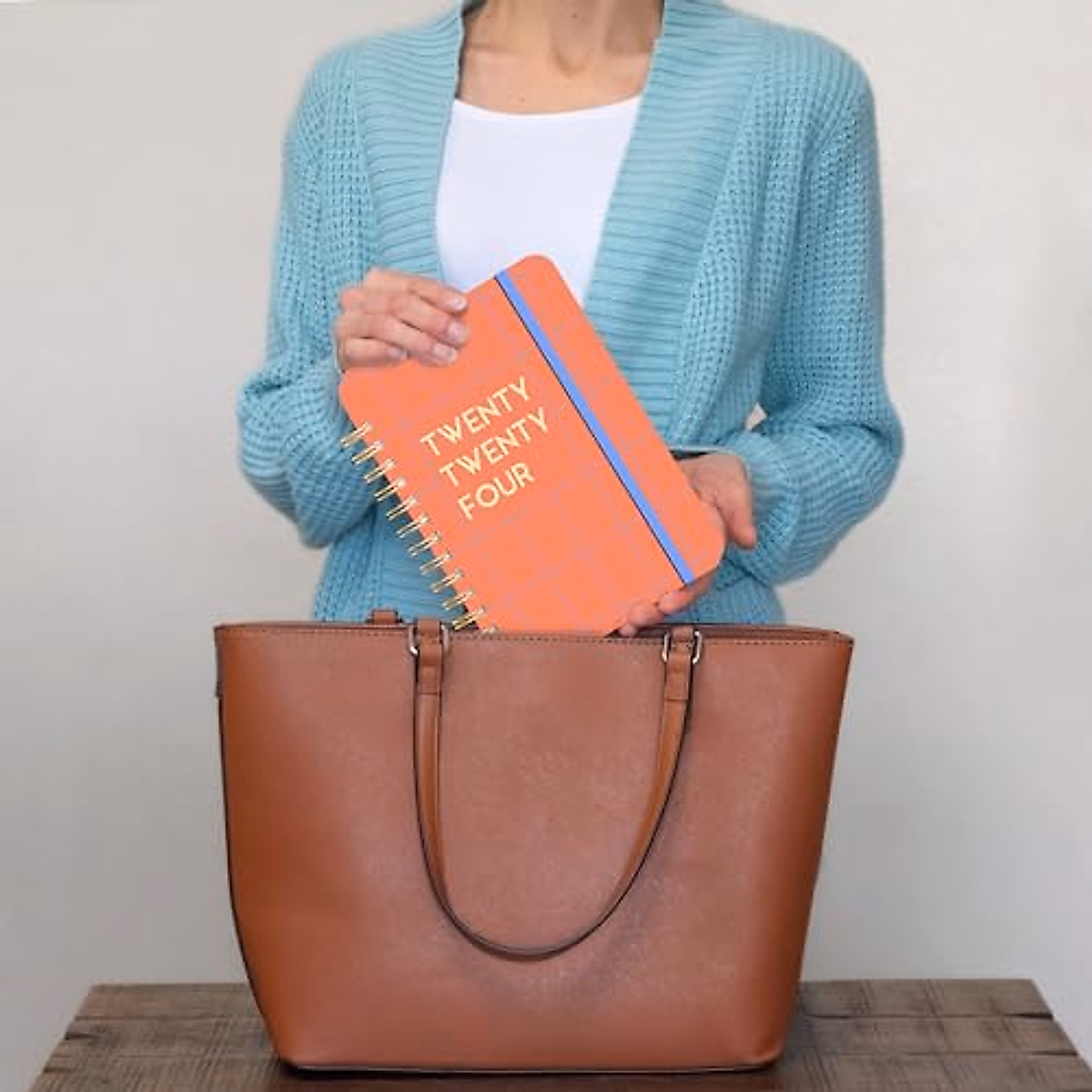 Orange Circle Studio Do It All 2024 Weekly Planner, 17-Month Wire-O Bound Calendar Book with Dotted Grid Week-Per-Spread View & To-Do Lists, Appointment, Budget & Goal Tracker for School/Work, Coral