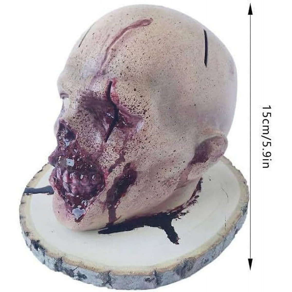 Halloween Knife Block, Quirky Counter Fruit Knife Holder, Creepy Bloody Skeleton Head Knife Storage Stand, Gothic Home Kitchen Decor, Horror Party Ornament Gag Gift for Halloween/Christmas/Birthday