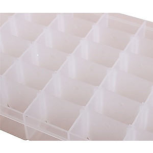 Richohome 36 Grids Adjustable Jewelry Bead Organizer Box Storage Container Case,Pack of 2