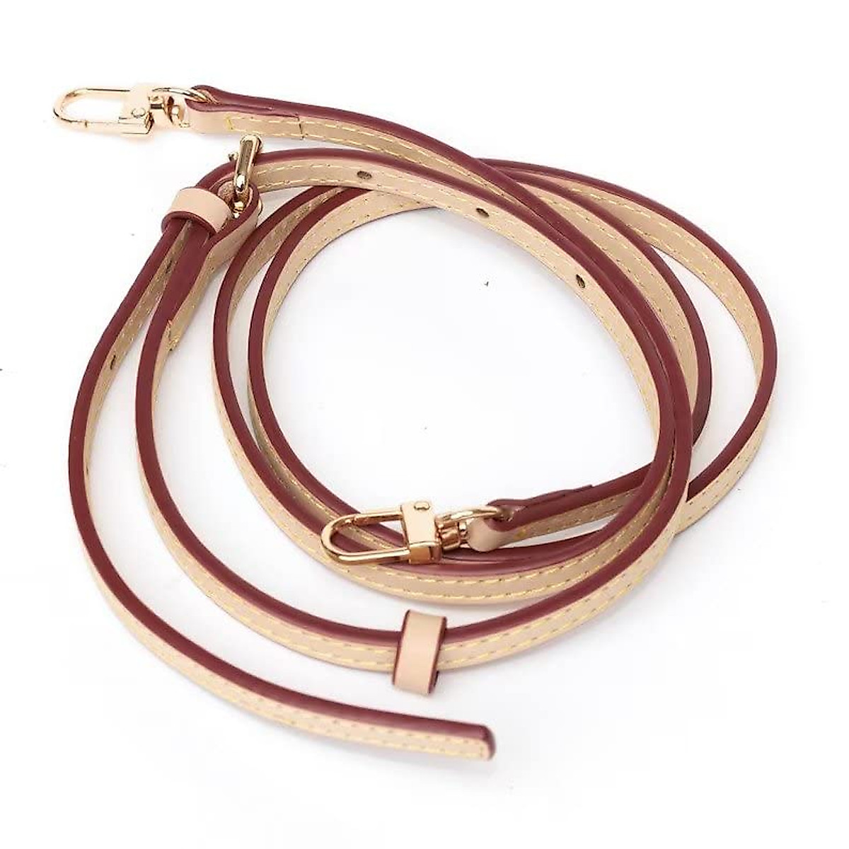 Sexy Little Vintage Adjustable Crossbody Shoulder Strap, Vachetta Leather Adjustable Straps, Replacement Leather Strap Shoulder Small Hand Bag, Purse, Clutch, Pochette - 3/8'' 10mm, 40 to 49''. White