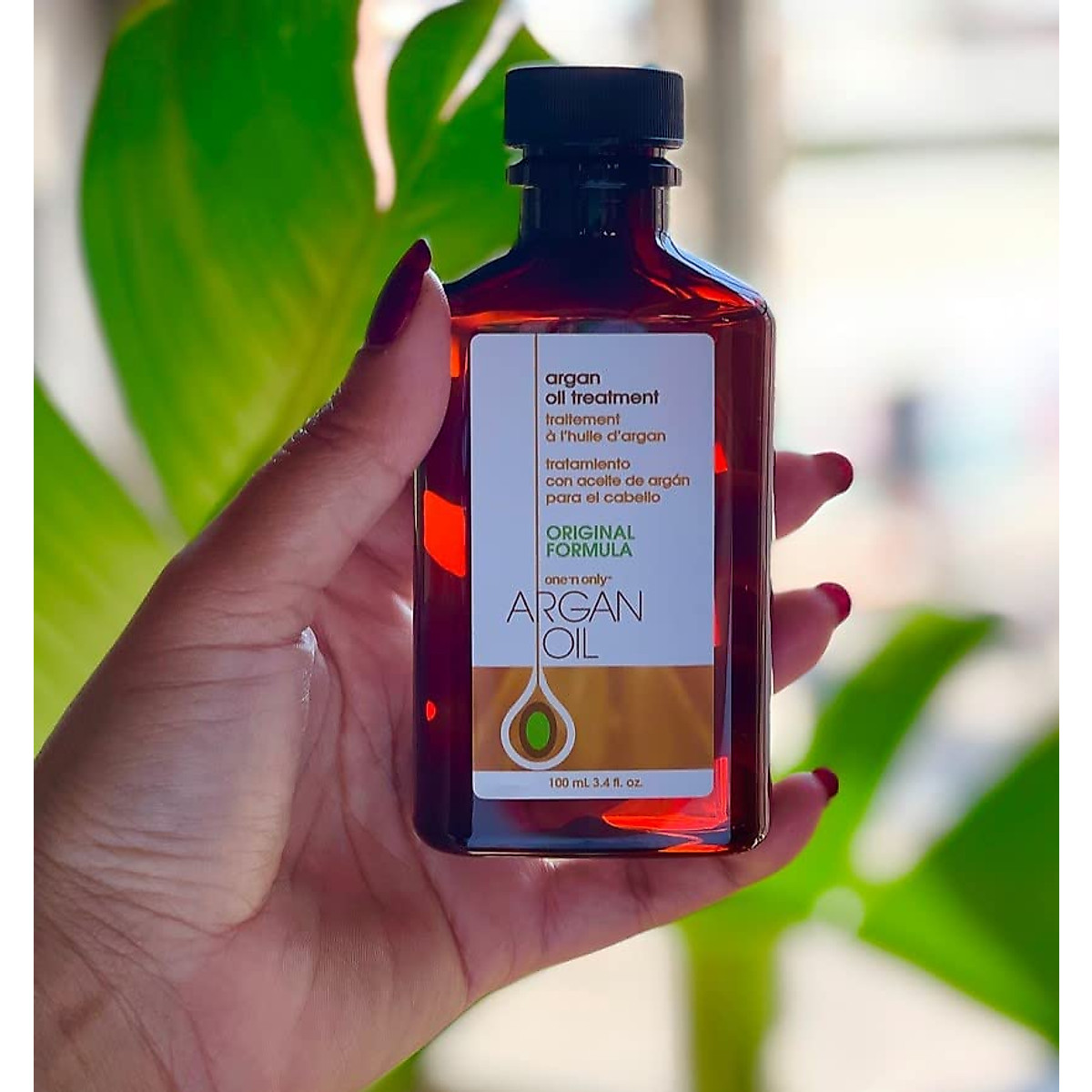 one 'n only Argan Oil Hair Treatment - Hair Oil Smoothes and Strengthens Dry Damaged Hair, Eliminates Frizz, Creates Brilliant Shines, Non-Greasy Formula, 3.4 Fl. Oz