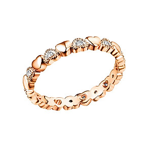 Wedding Rings for Women Fashion Zircon Ring Heart Finger Rings for Women Wedding Jewelrya Good Gift for a Girlfriend, Boyfriend, Family