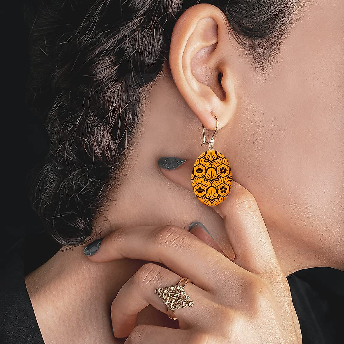 OLYCRAFT 4x5 Inch Flower Clay Stencils Floral Non-Adhesive Silk Screen Stencil Japanese Traditional Style Clay Silk Screen Reusable Mesh Transfer for Polymer Clay Jewelry Earring Making