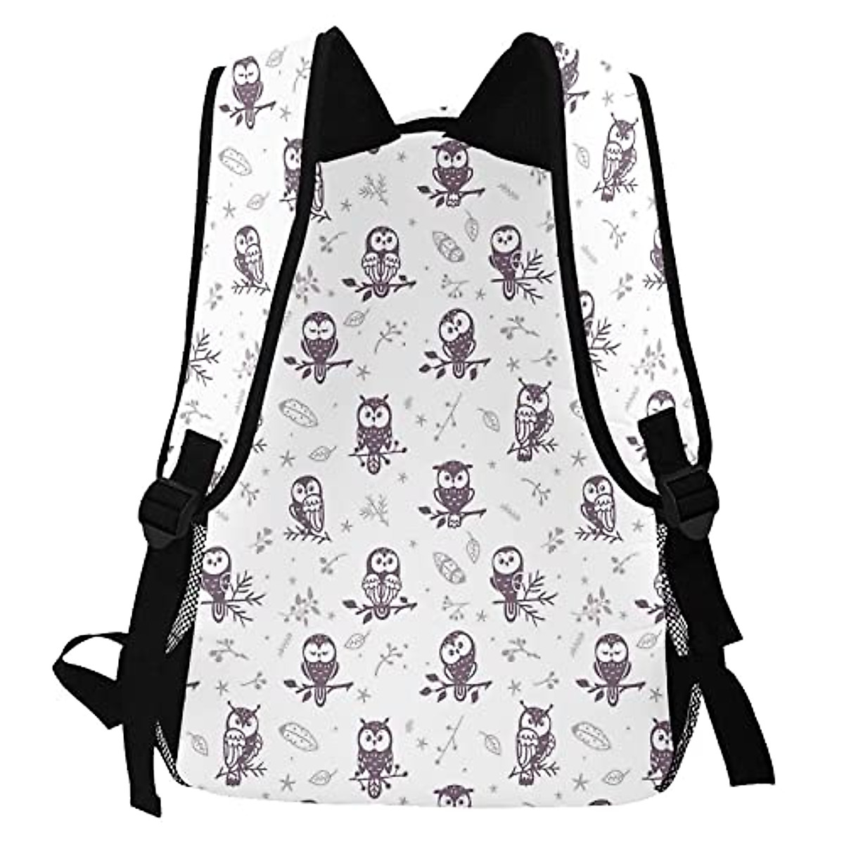 Student Backpacks 15.6 Inch Laptop Owl Tree Branches Print Student School Book Bag Travel Hiking Camping Daypack