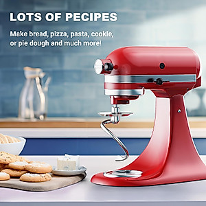 Stainless Steel Spiral Dough Hook for Kitchenaid Stand Mixer, 4.5 Qt - 5 Qt Tilt-Head Stand Mixer Attachments for Kitchenaid Dough Hook - Dishwasher Safe by Cofun